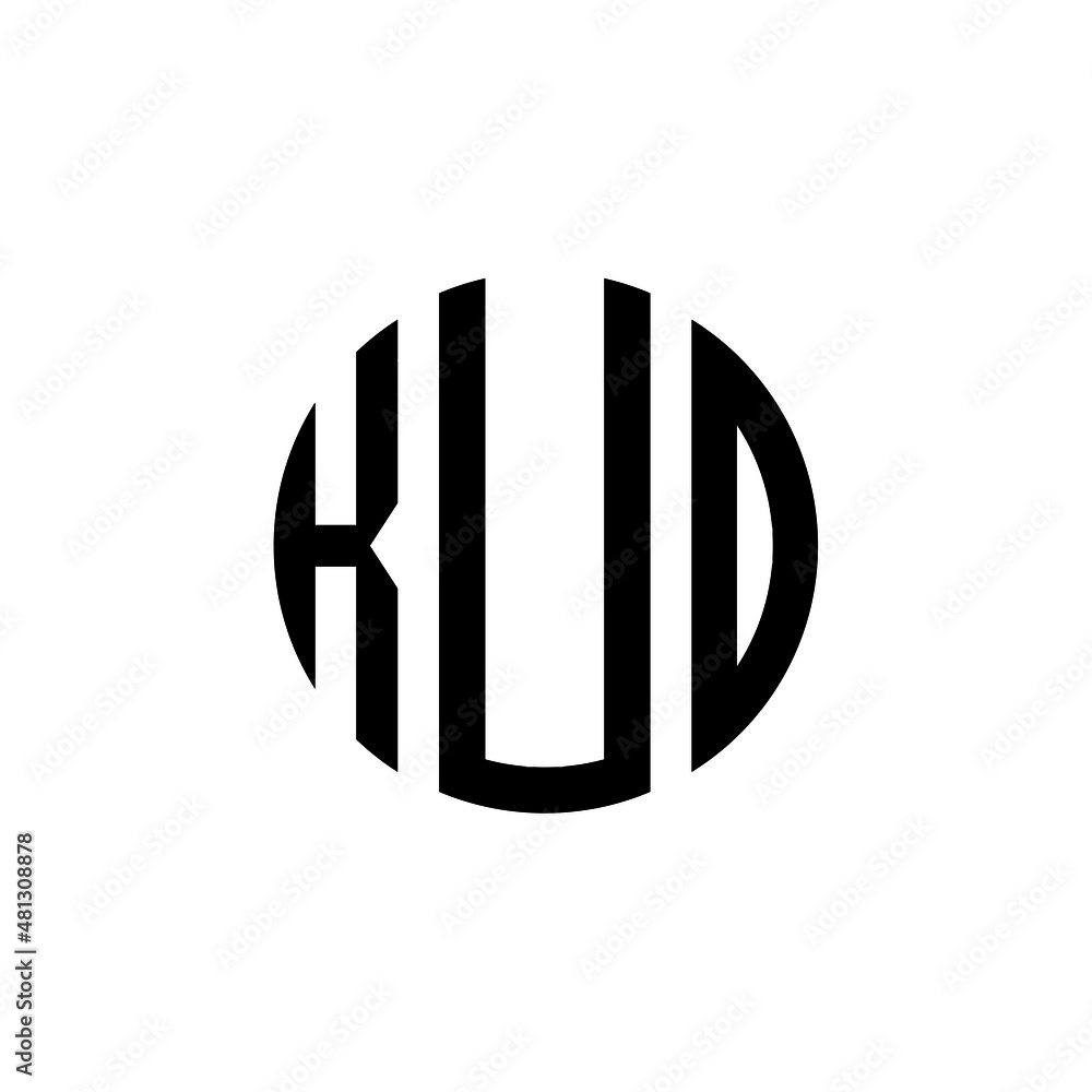 KUO letter logo design. KUO modern letter logo with black background ...