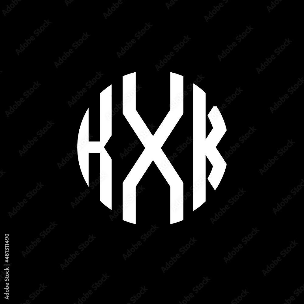 KXK letter logo design. KXK modern letter logo with black background ...