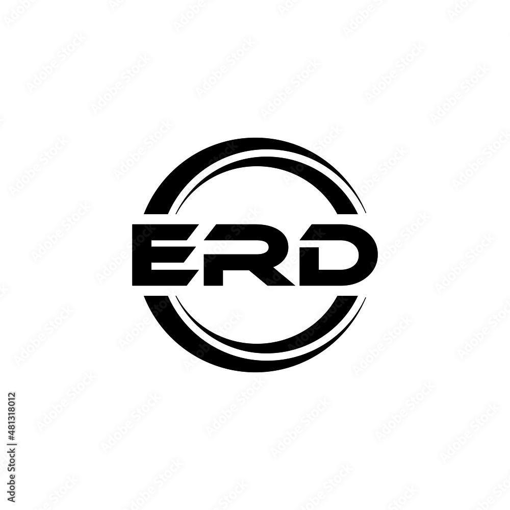 ERD letter logo design with white background in illustrator, vector ...
