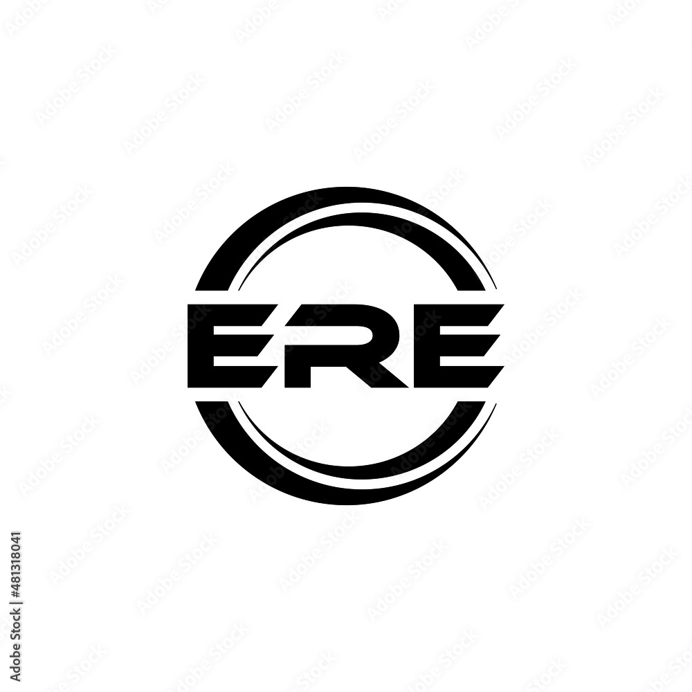 ERE letter logo design with white background in illustrator, vector ...