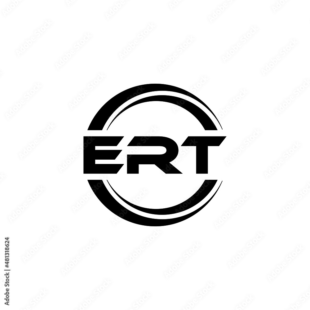 ERT letter logo design with white background in illustrator, vector ...