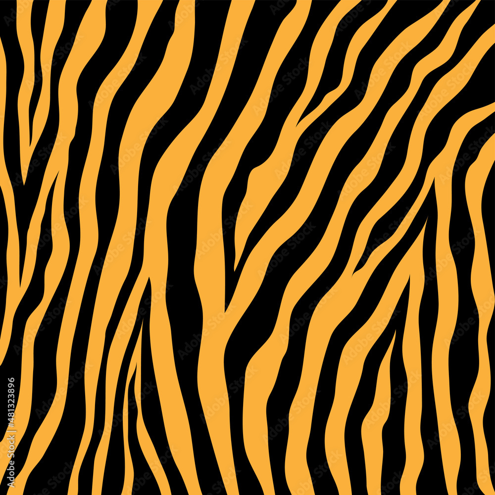 Tiger skin background square design template vector Stock Vector ...