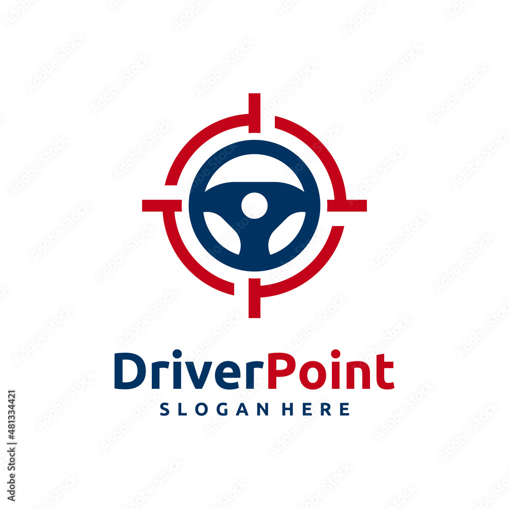 Driver point logo vector. Road directions logo template concept. Stock ...