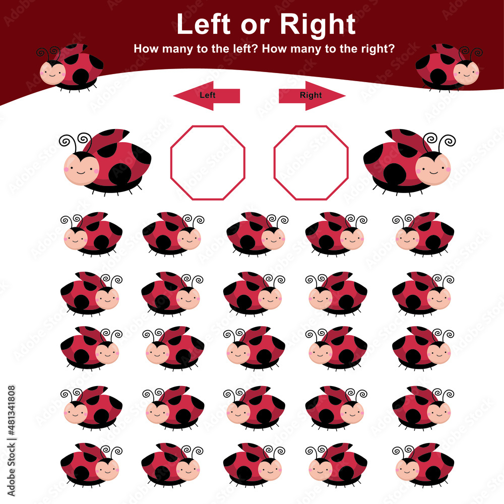 Left or Right Game for Preschool Children. Worksheet activity for ...