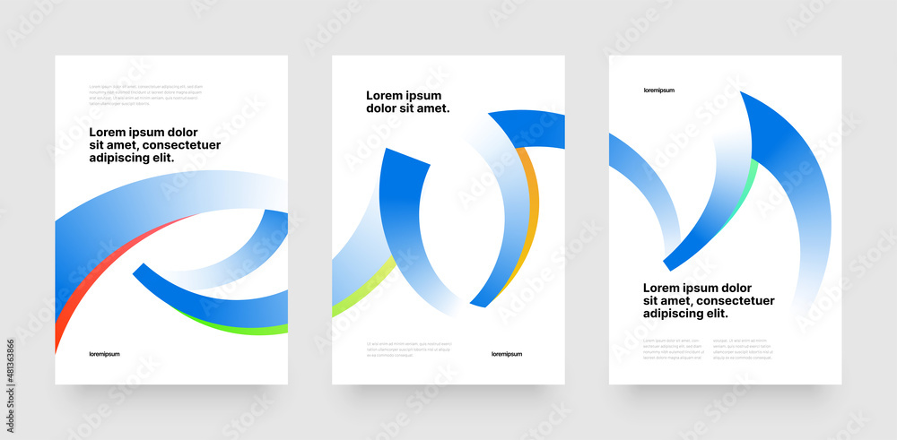 Three poster mockup design for sport event, invitation, award or ...