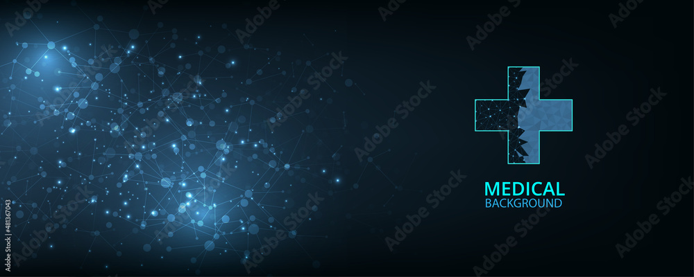 Medical technology background symbol concept.Web healthcare diagnosis ...