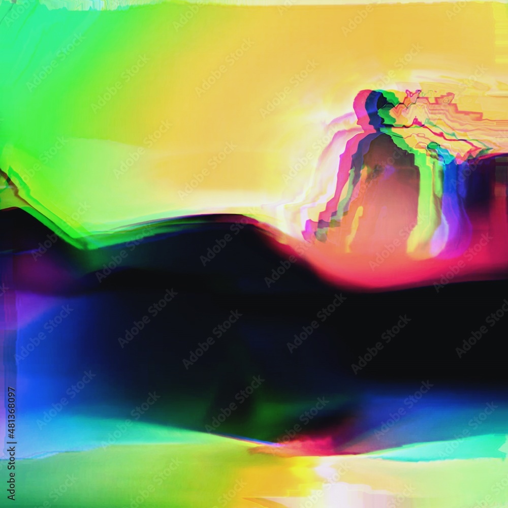 Techno Rainbow Background