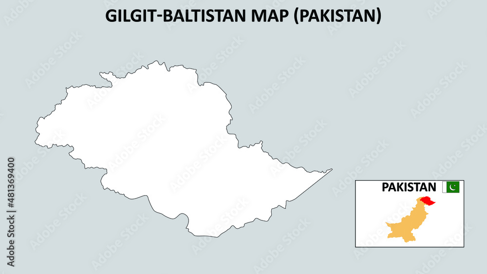 Gilgit Baltistan Map. Gilgit Baltistan Map Pakistan with white ...