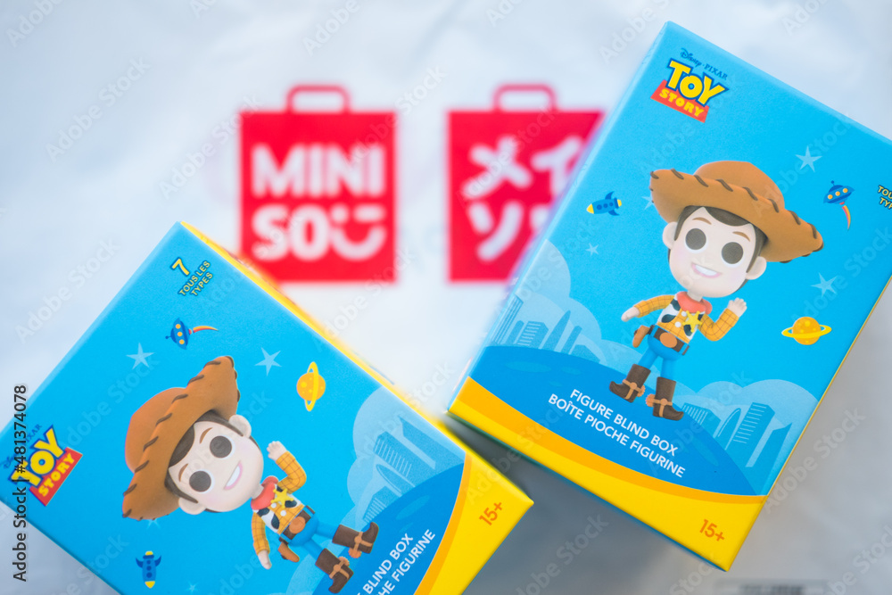 BANGKOK, THAILAND - January 19, 2022 : The new toy collection blind box ...