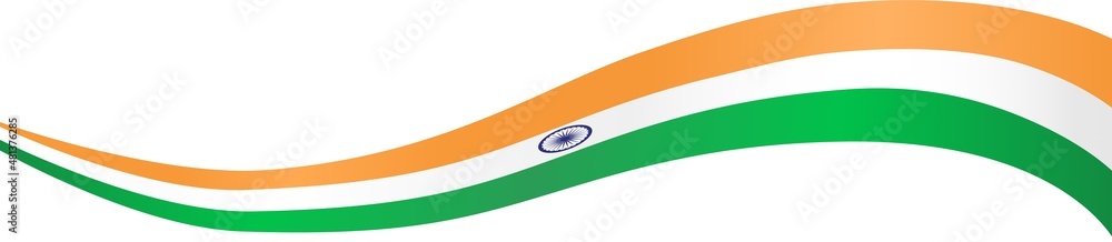 Long waving India flag isolated on png or transparent background,Symbol ...