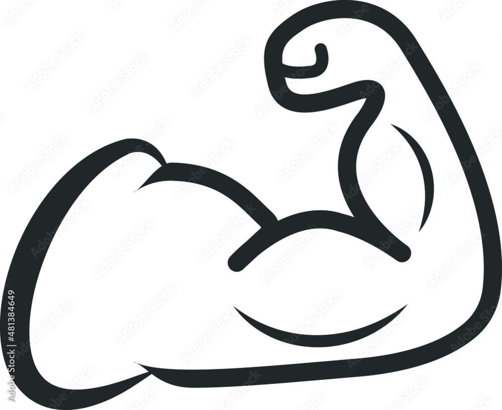Arm power icon, power symbol, bodybuilder arm sign vector Stock Vector ...