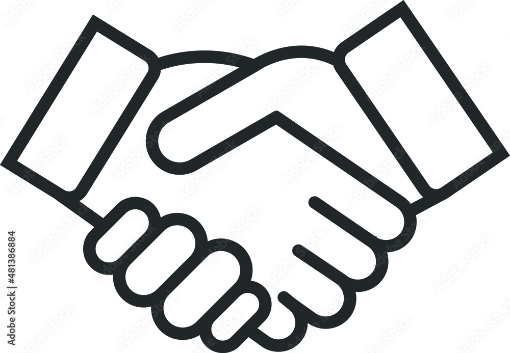 handshake vector illustration icon, handshake symbol Stock Vector ...