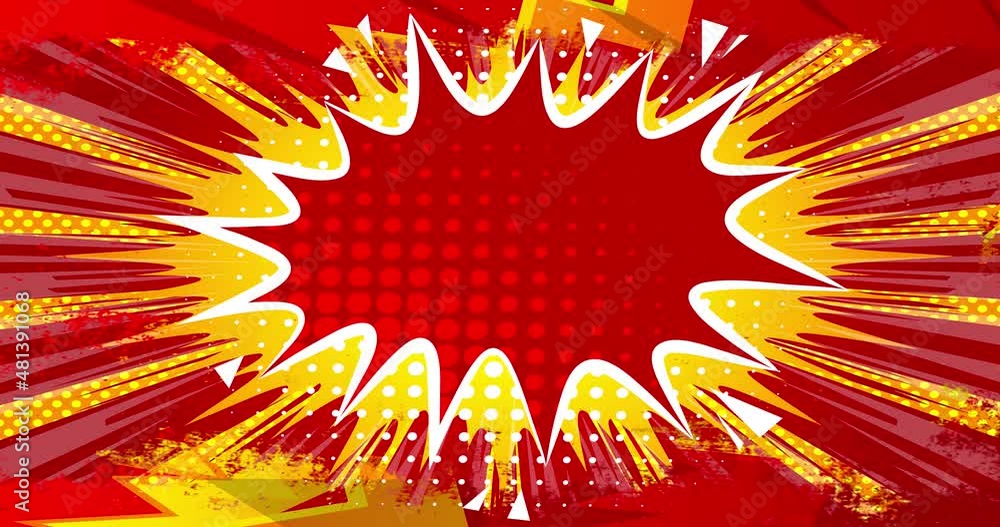 Abstract Comic Book Background Cartoon. Motion poster. 4k animated ...