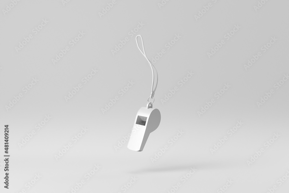 Whistle on white background. Design Template, Mock up. 3D render. Stock Illustration | Adobe Stock