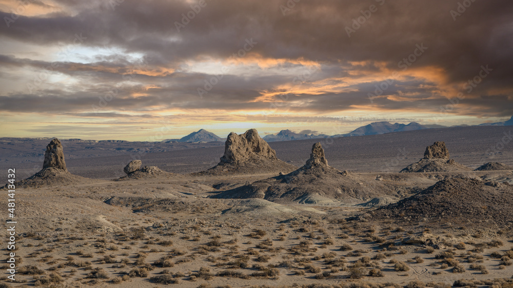 The Trona Pinnacles outside the town of Trona California. These ...