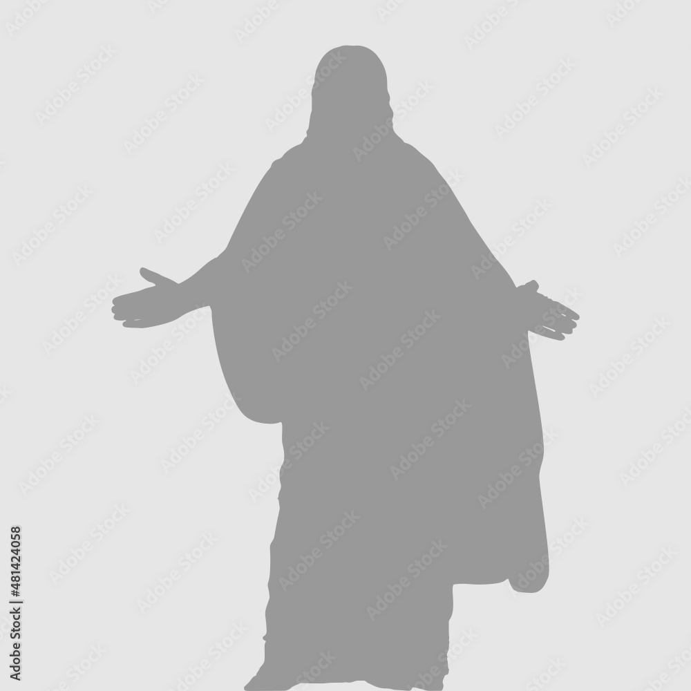 jesus (black-white) Stock Vector | Adobe Stock