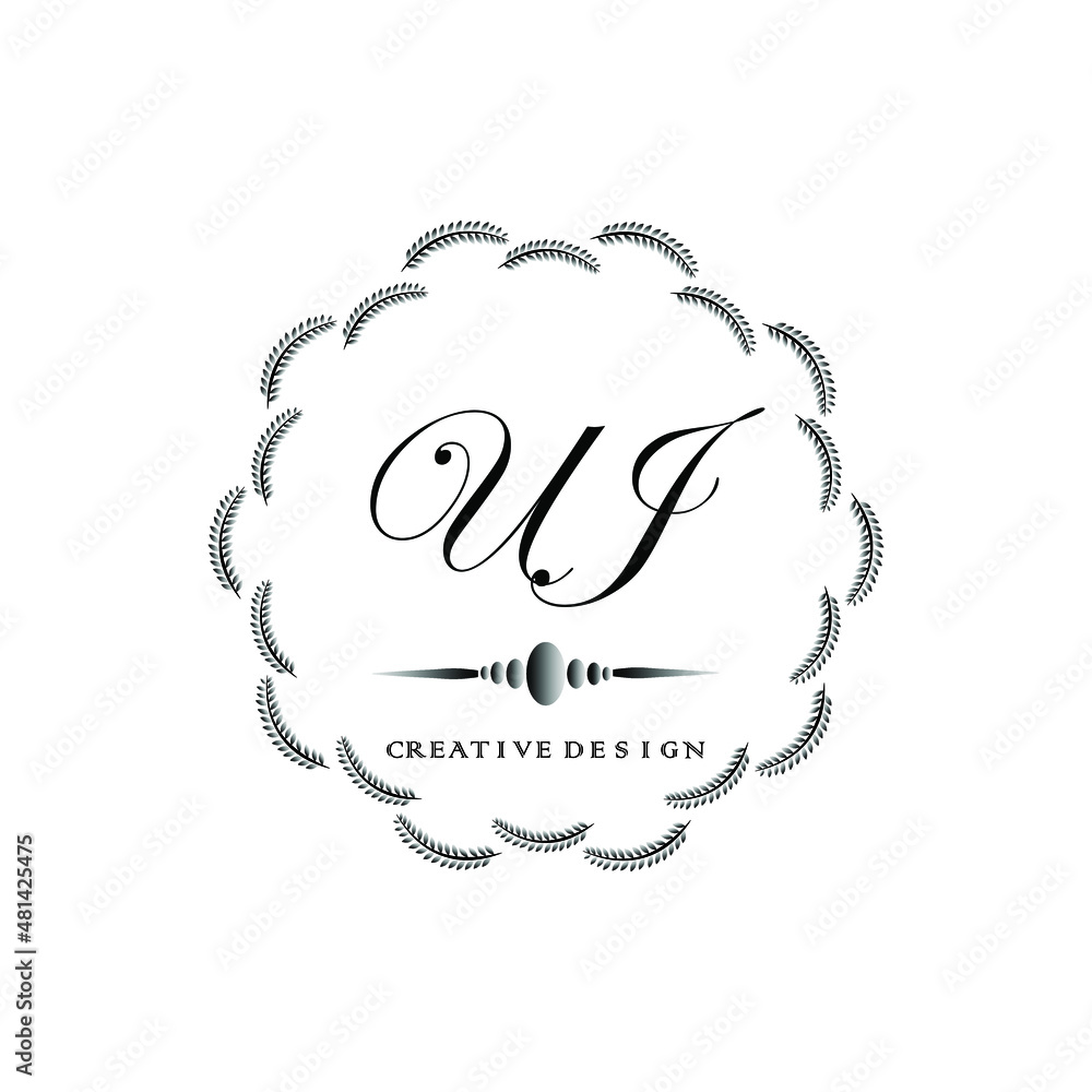 UJ,U J letter logo design,U J calligraphy letter design,UJ creative ...