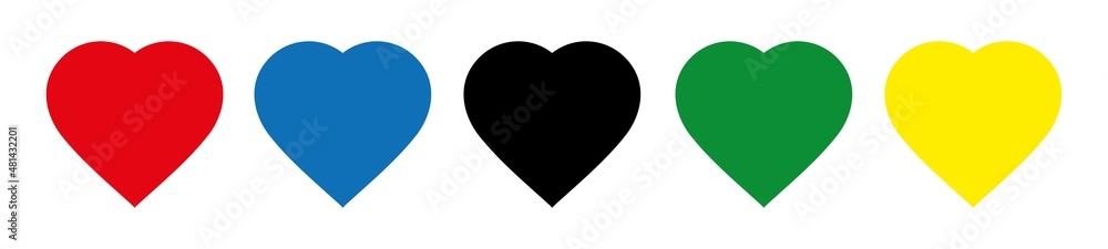 Color Love Icons Stock Vector | Adobe Stock