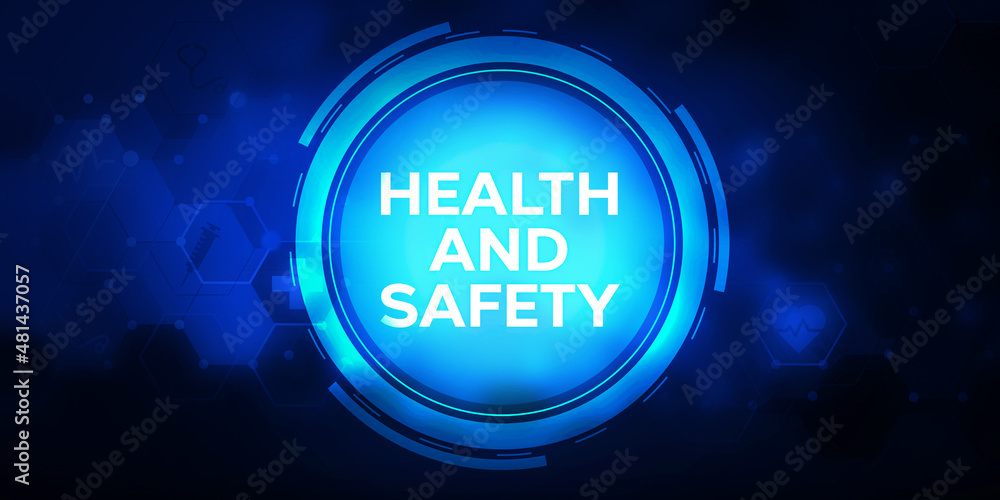 Health and Safety Abstract background in Elegant Blue. Modern Medical ...
