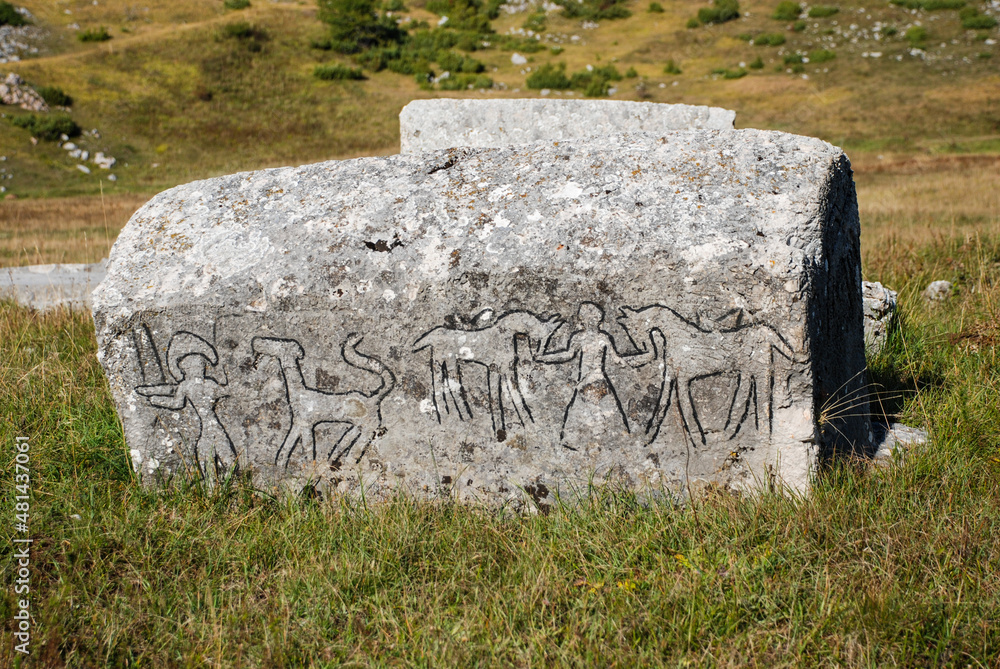 Medieval Tombstones in Bosnia and Herzegovina. Stecak. Stecci ...