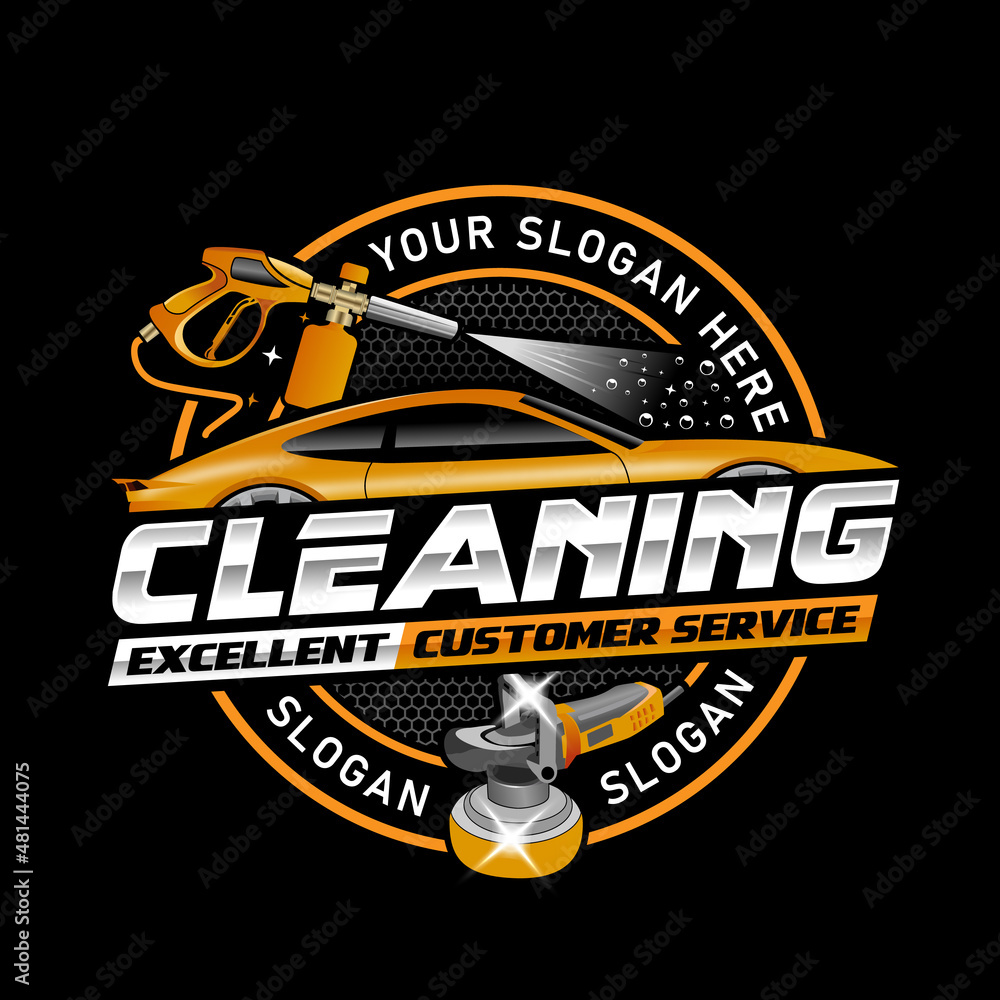 Auto detailing and car wash logo for automotive car business Stock ...