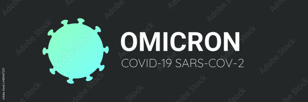Omicron Covid-19 Coronavirus variant typography logo. New strain of ...