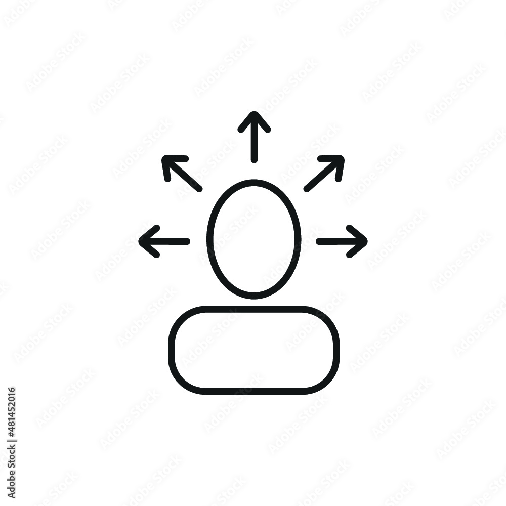 Make decision line icon, outline sign, linear style pictogram isolated ...