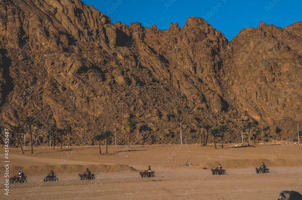 Mountains in the desert of Sharm El-Sheikh in Dahab. Stock Photo ...