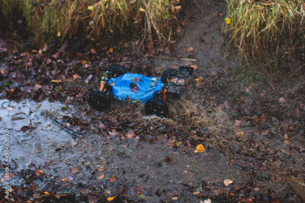 Radio controlled buggies cars race, process of rc wireless model toy ...