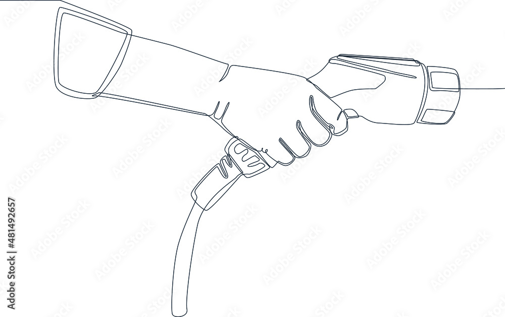 Simple continuous line, base on black and white background drawing how ...