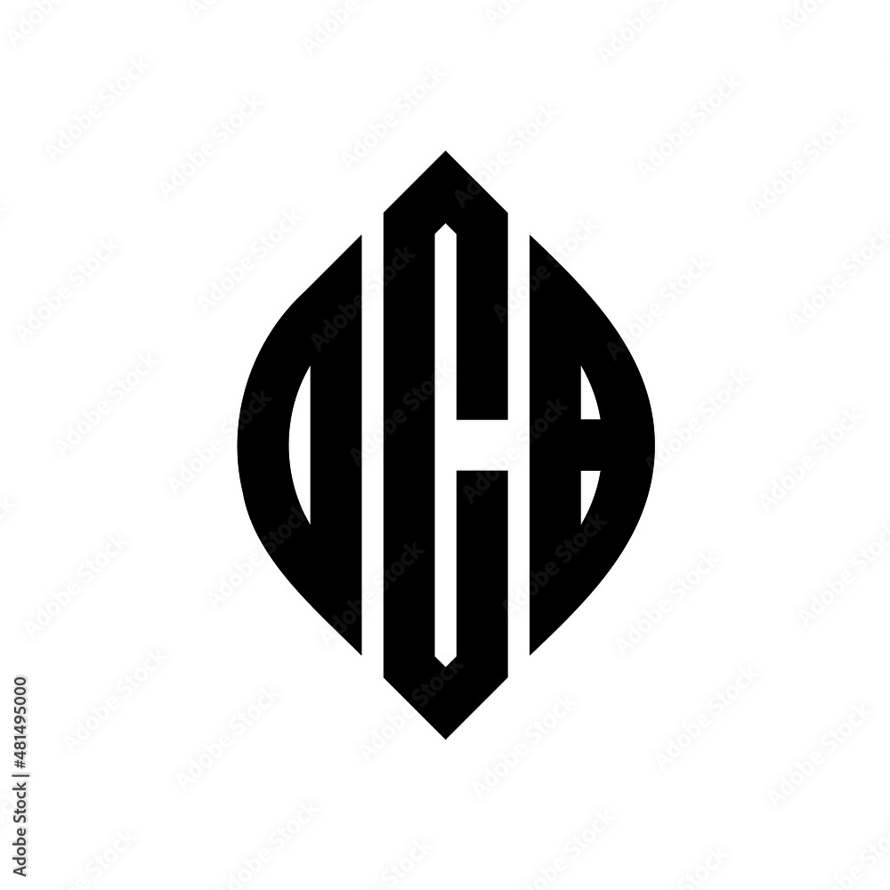 OCB circle letter logo design with circle and ellipse shape. OCB ...