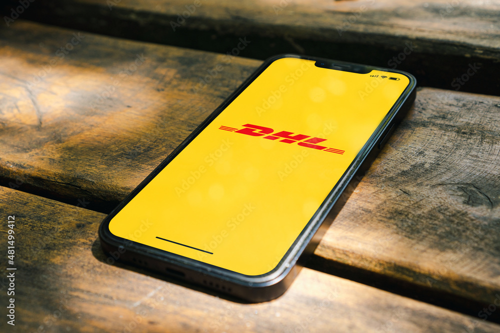 DHL International package delivery and express mail service app on the ...