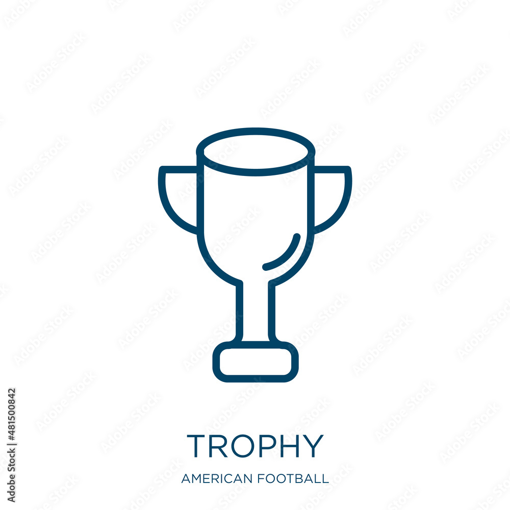 trophy silhouette icon from american football collection. Thin linear ...