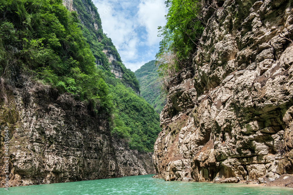 Landscape of the Three Gorges of the Yangtze River in China, Rock ...
