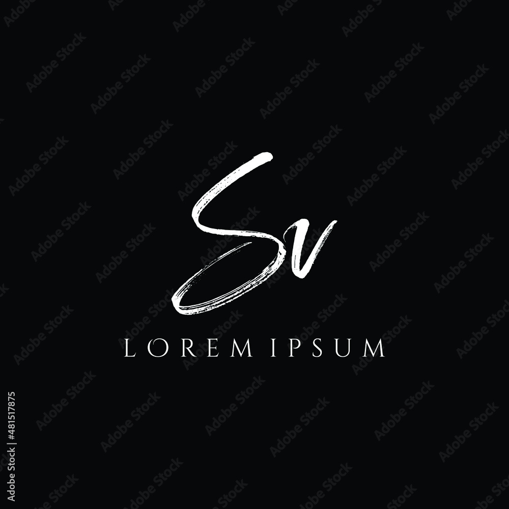 Letter SV luxury logo design vector Stock Vector | Adobe Stock