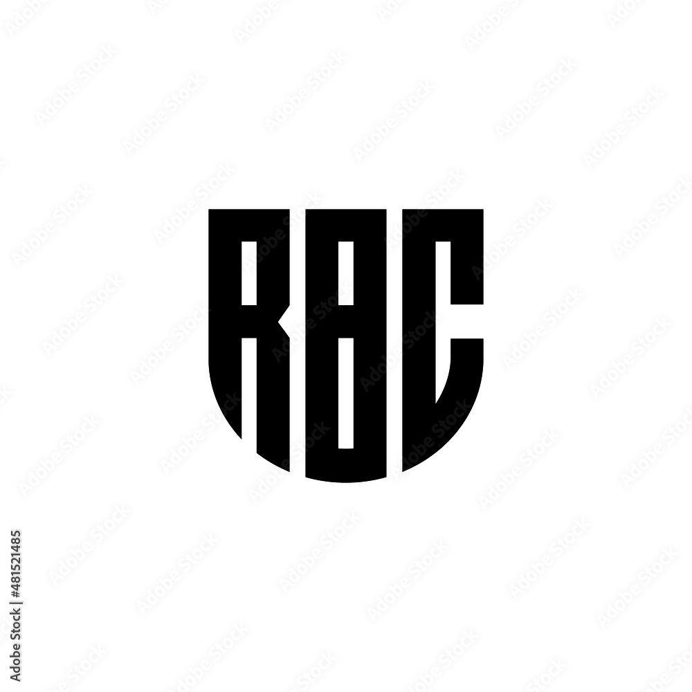 RBC letter logo design with white background in illustrator, vector ...