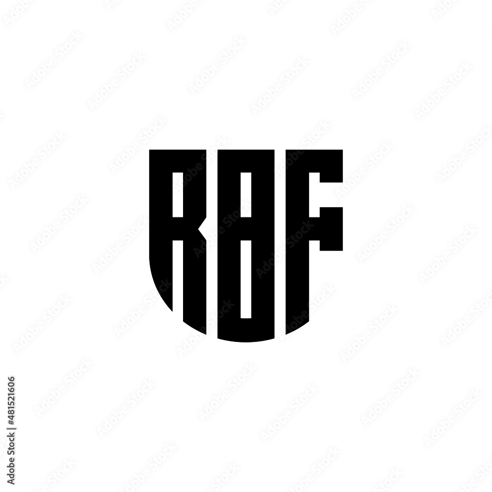 RBF letter logo design with white background in illustrator, vector ...