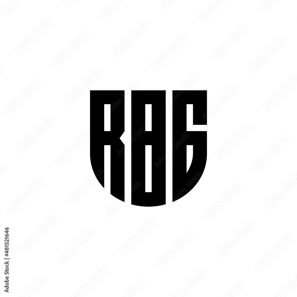 RBG letter logo design with white background in illustrator, vector ...