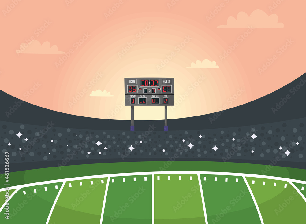 american football stadium Stock Vector | Adobe Stock
