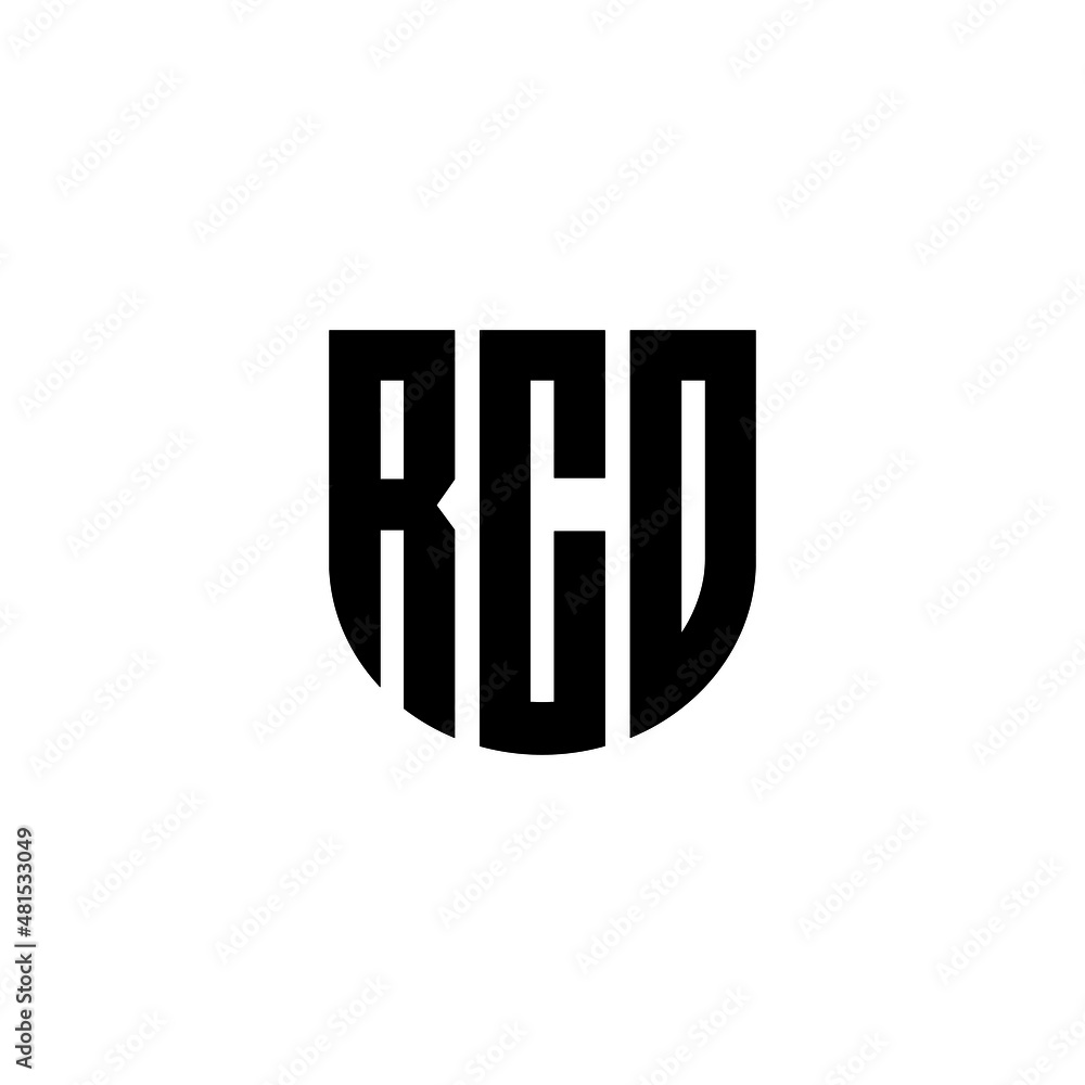 RCO letter logo design with white background in illustrator, vector ...