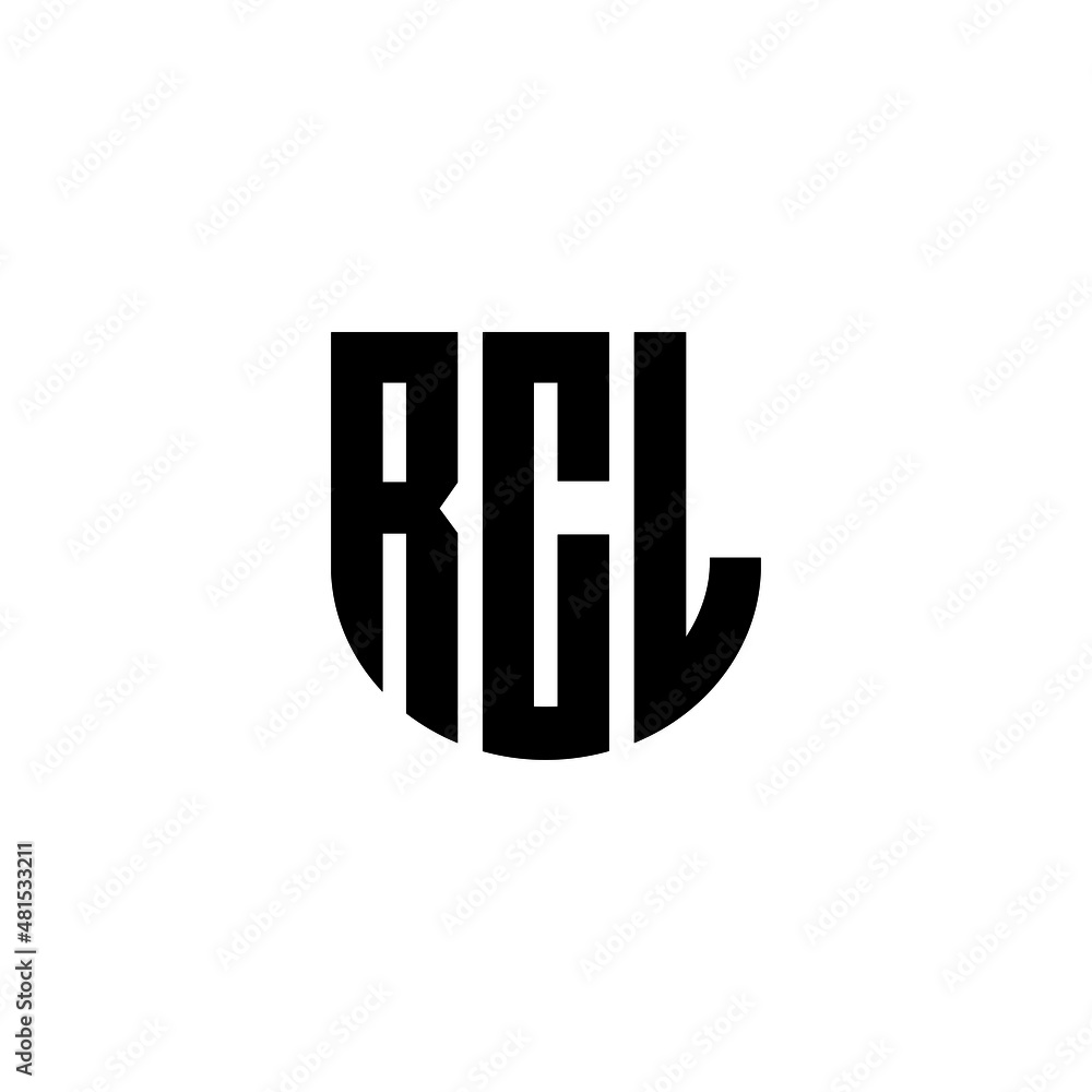 RCL letter logo design with white background in illustrator, vector ...