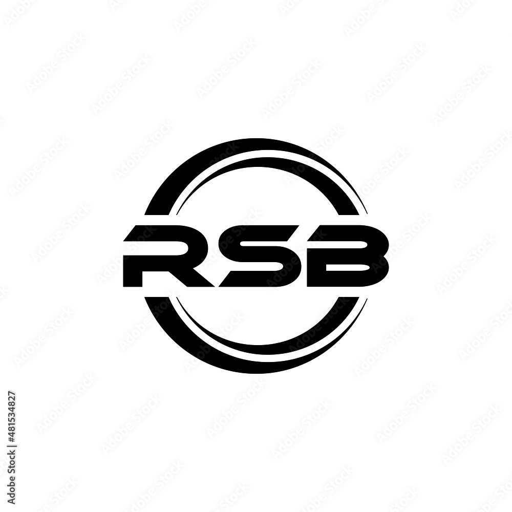 RSB letter logo design with white background in illustrator, vector ...