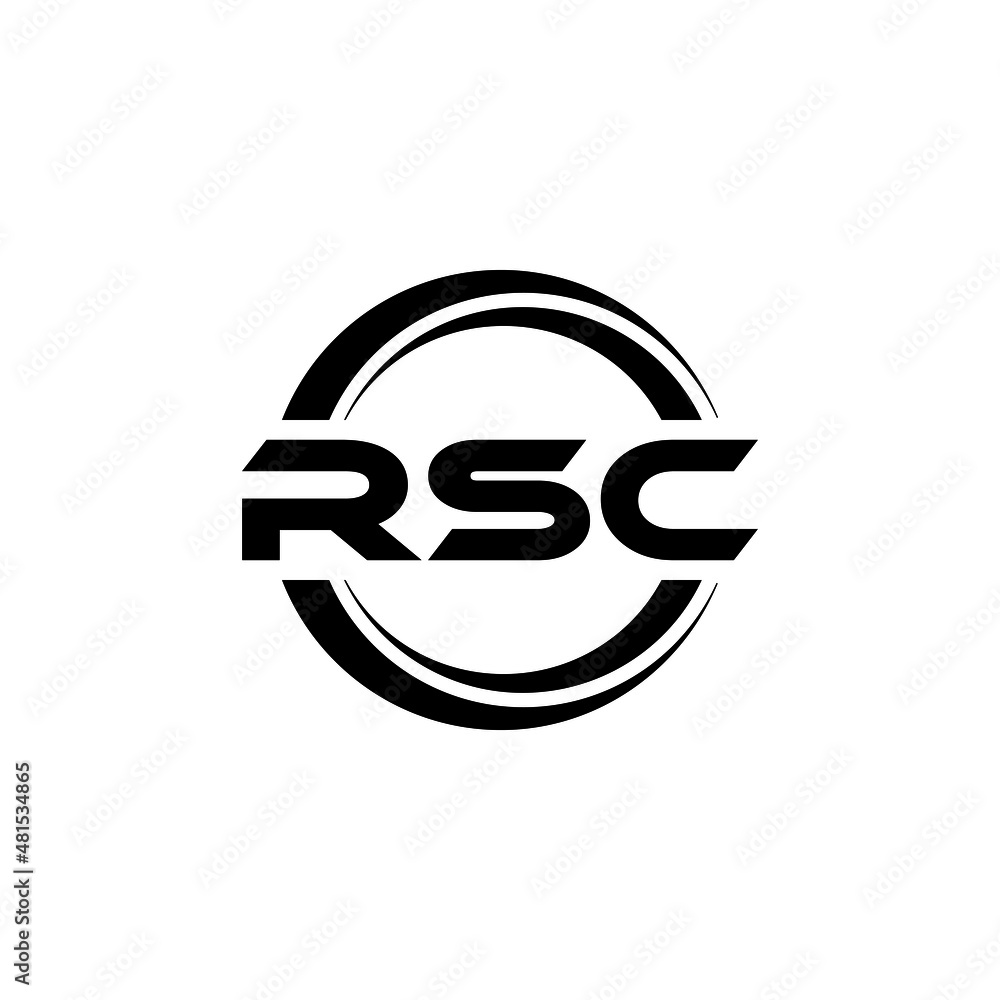 RSC letter logo design with white background in illustrator, vector ...