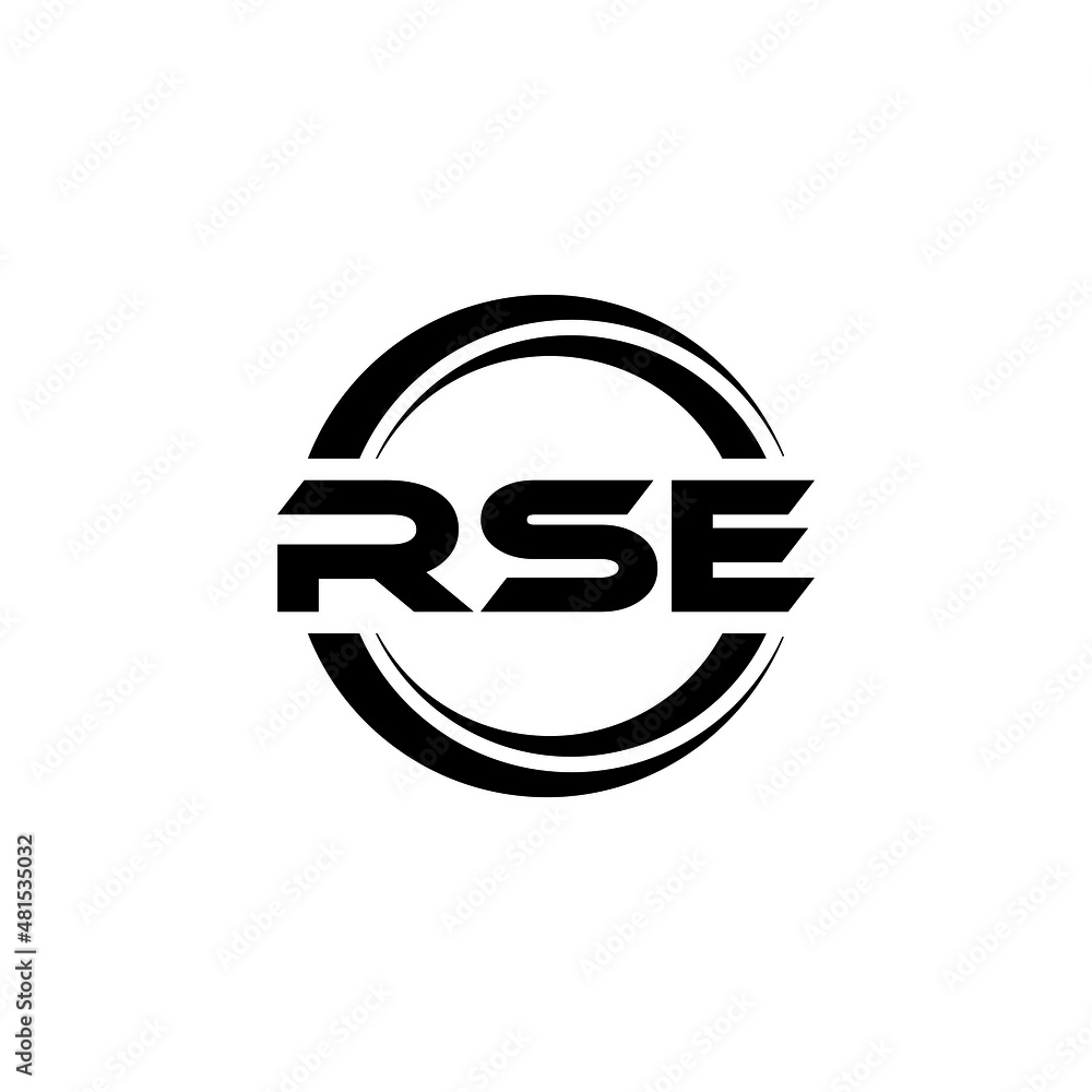 RSE letter logo design with white background in illustrator, vector ...