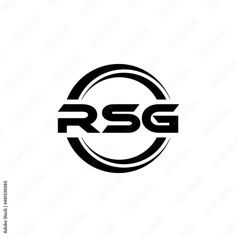RSG letter logo design with white background in illustrator, vector ...