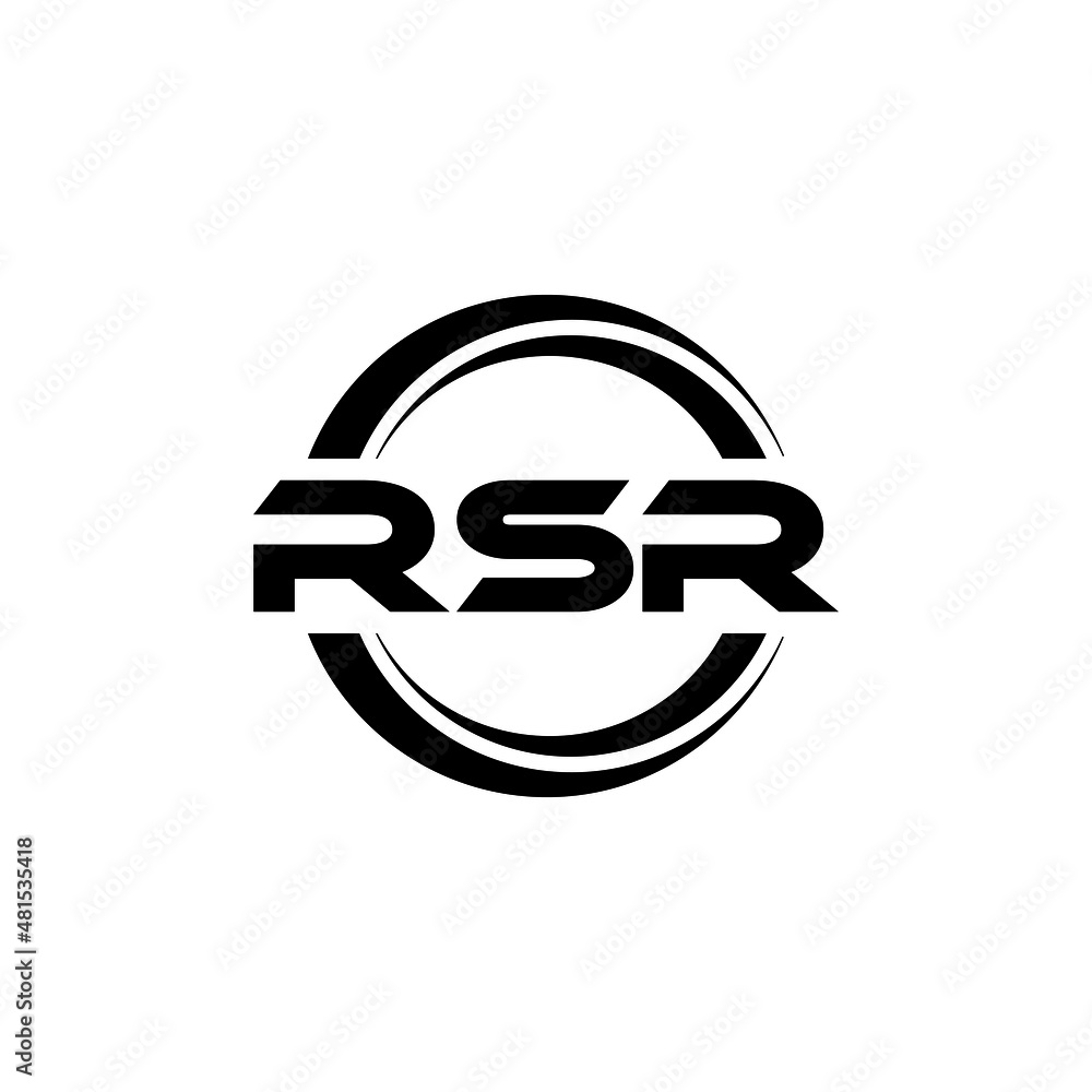 RSR letter logo design with white background in illustrator, vector ...
