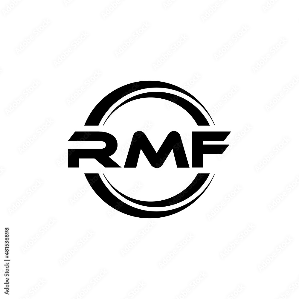 RMF letter logo design with white background in illustrator, vector ...