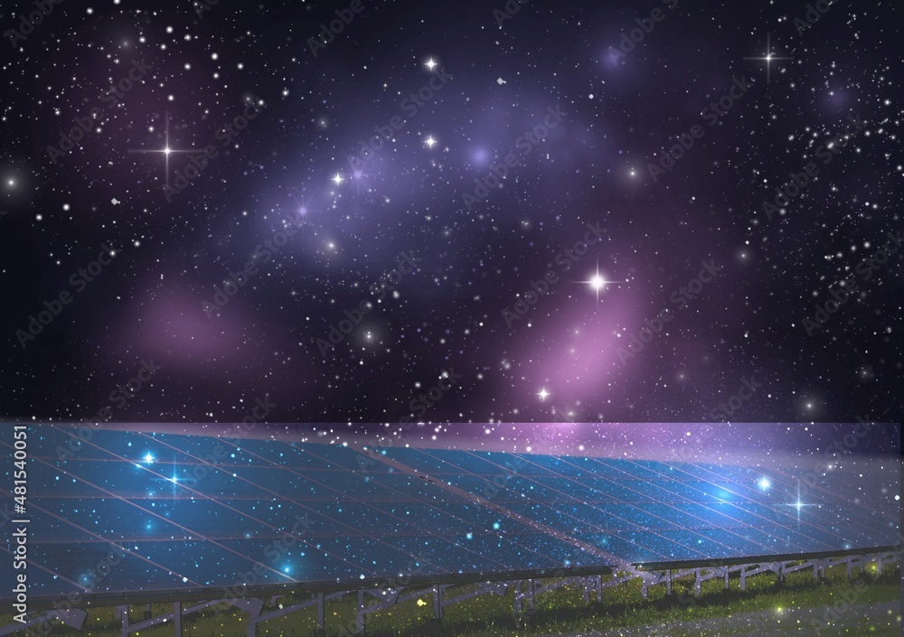 Solar photovoltaic panels and the Milky Way, Solar photovoltaic panels ...