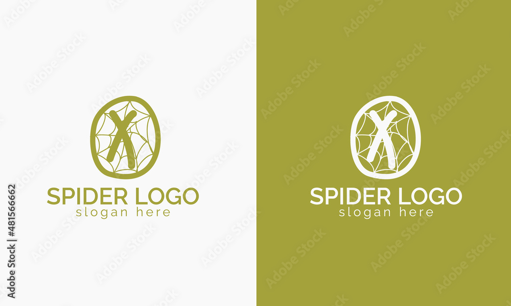 Letter X Spider Logo design Vector template Stock Vector | Adobe Stock