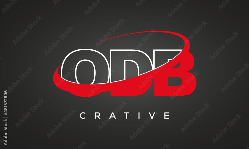 ODC creative letters logo with 360 symbol vector art template design ...